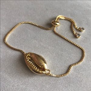 Jewelry | 14k Gold Plated Cowrie Shell Boho Bracelet | Poshmark